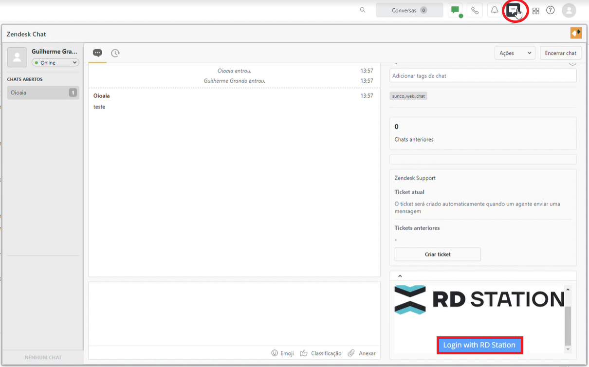 Integrar o Zendesk Chat ao RD Station