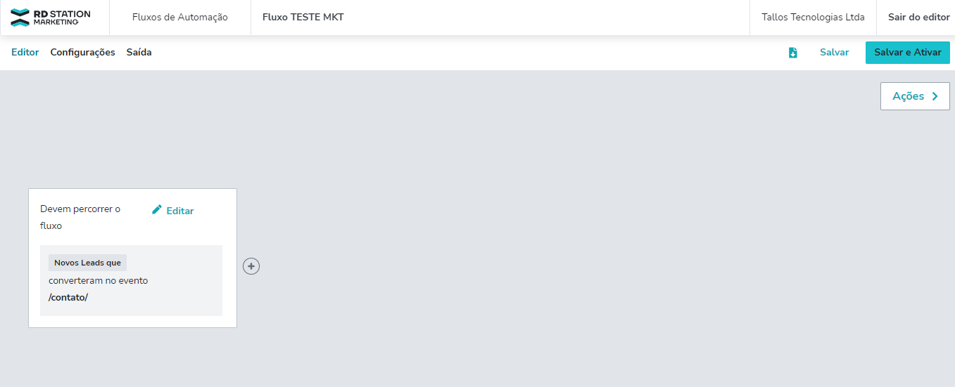 Integrar o RD Station Marketing com a Tallos