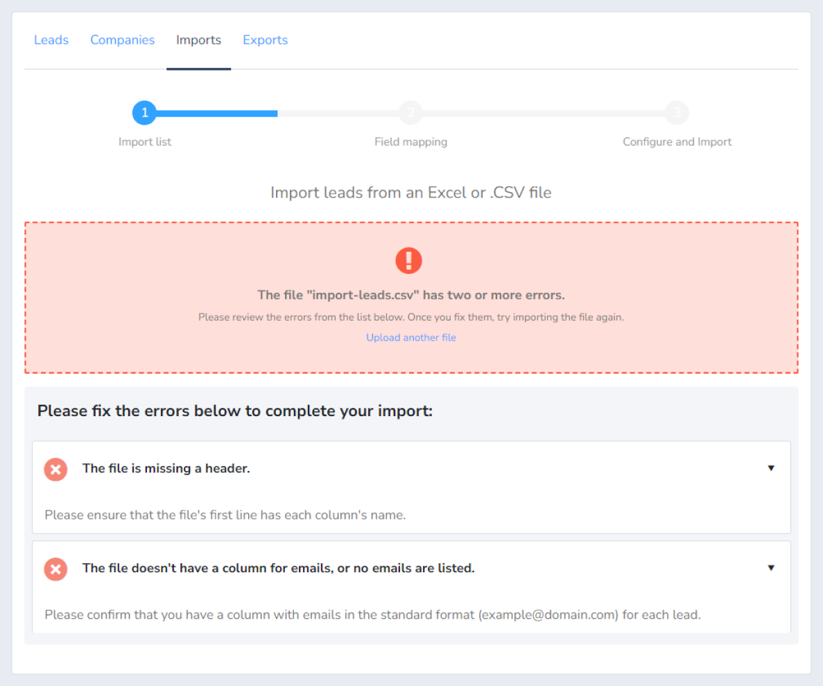 How to troubleshoot errors when importing Leads to RD Station Marketing