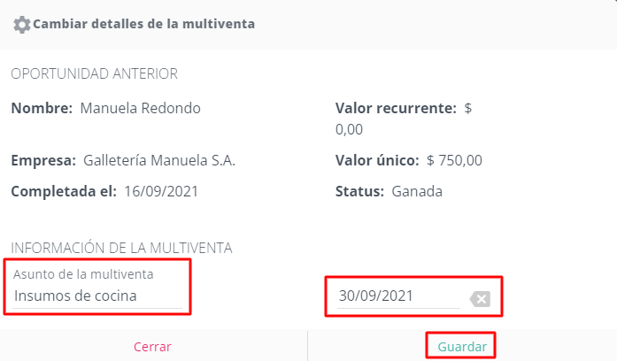 Activar la feature Multiventas