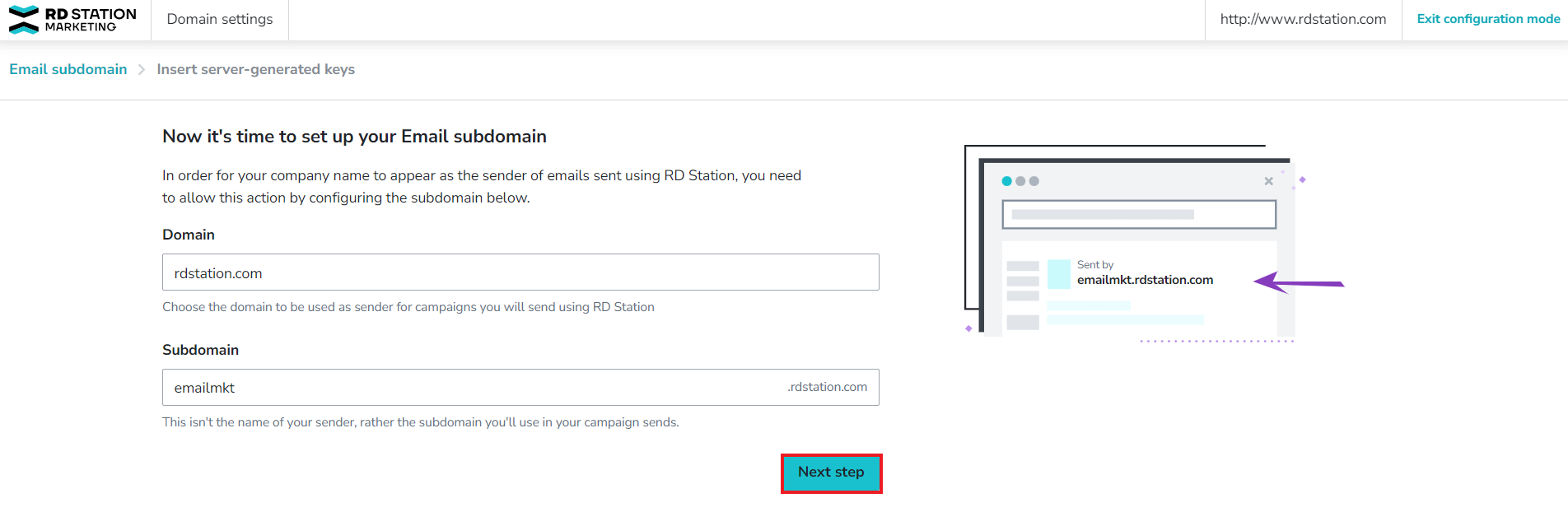 Set up an Email subdomain