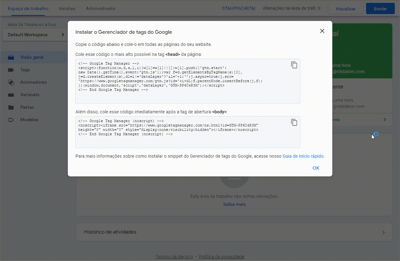 Instalar Google Tag Manager en Landing Pages