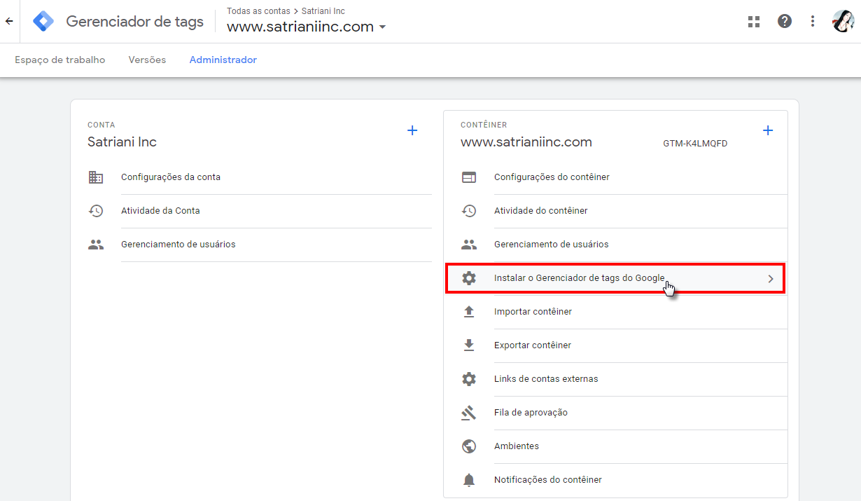 Instalar o Código de Monitoramento + Google Tag Manager