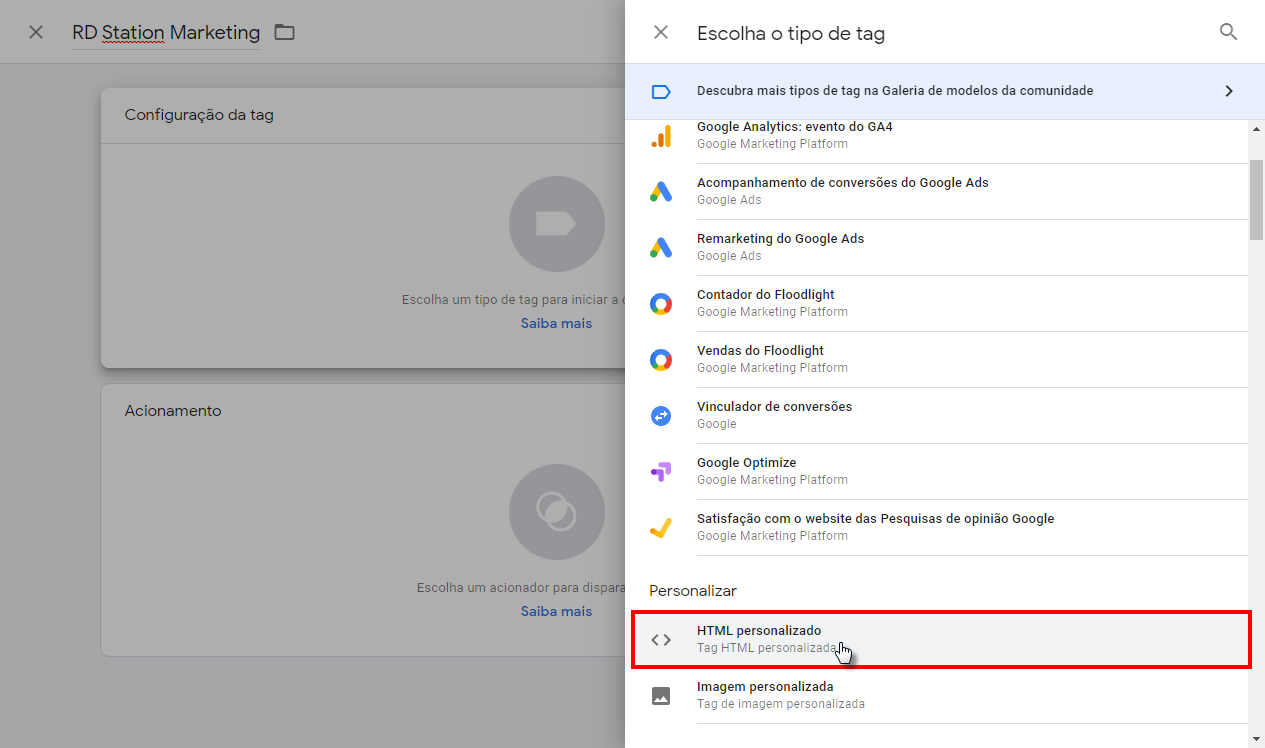 Instalar o Código de Monitoramento + Google Tag Manager