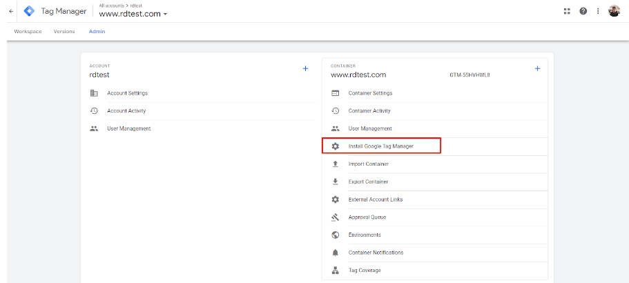 Installing the Tracking Code with Google Tag Manager