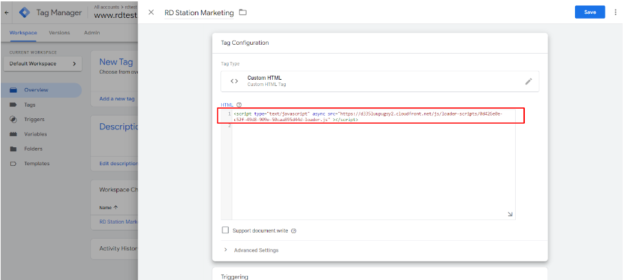 Installing the Tracking Code with Google Tag Manager