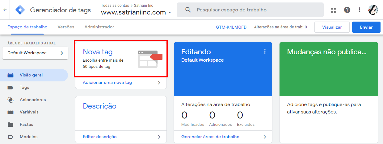 Instalar o Código de Monitoramento + Google Tag Manager