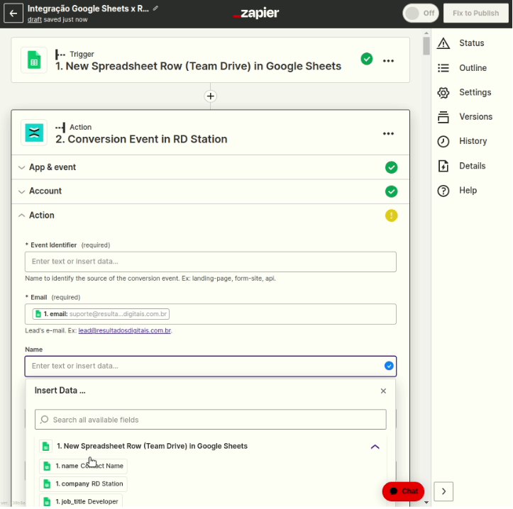 Planilhas Google Integrar Com O Google Sheets Via Zapier