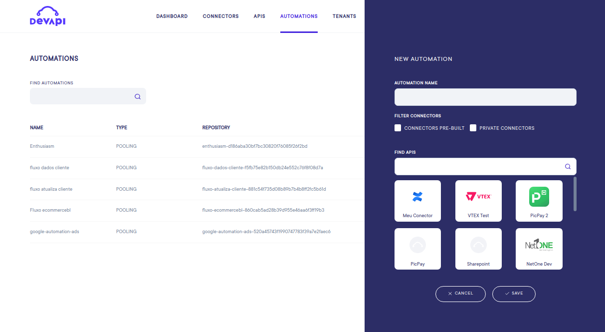 Integrar com a DevApi