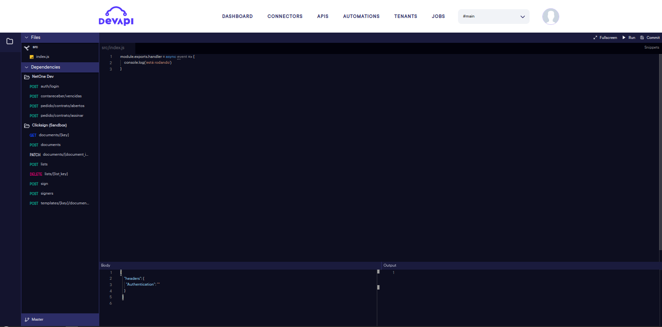 Integrar com a DevApi