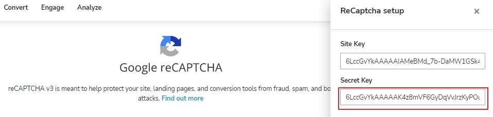 Enable Google reCAPTCHA on RD Station Marketing