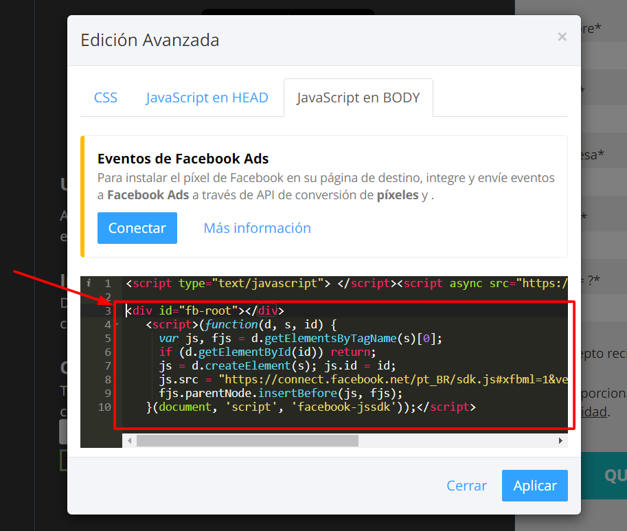 Insertar botones para compartir tu Landing Page en redes sociales