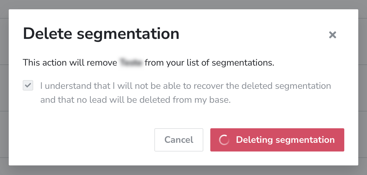 Remove a segmentation