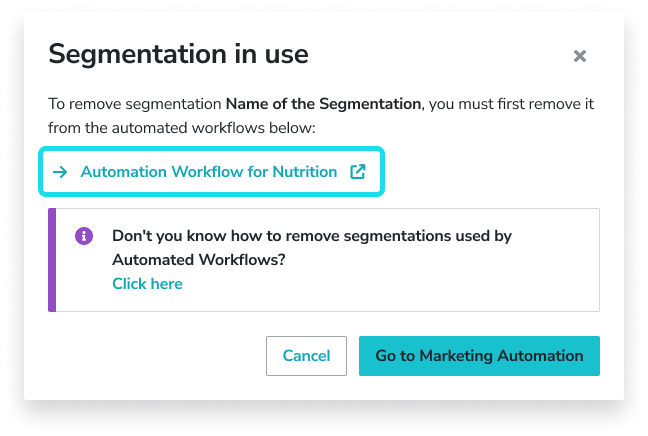 Remove a segmentation