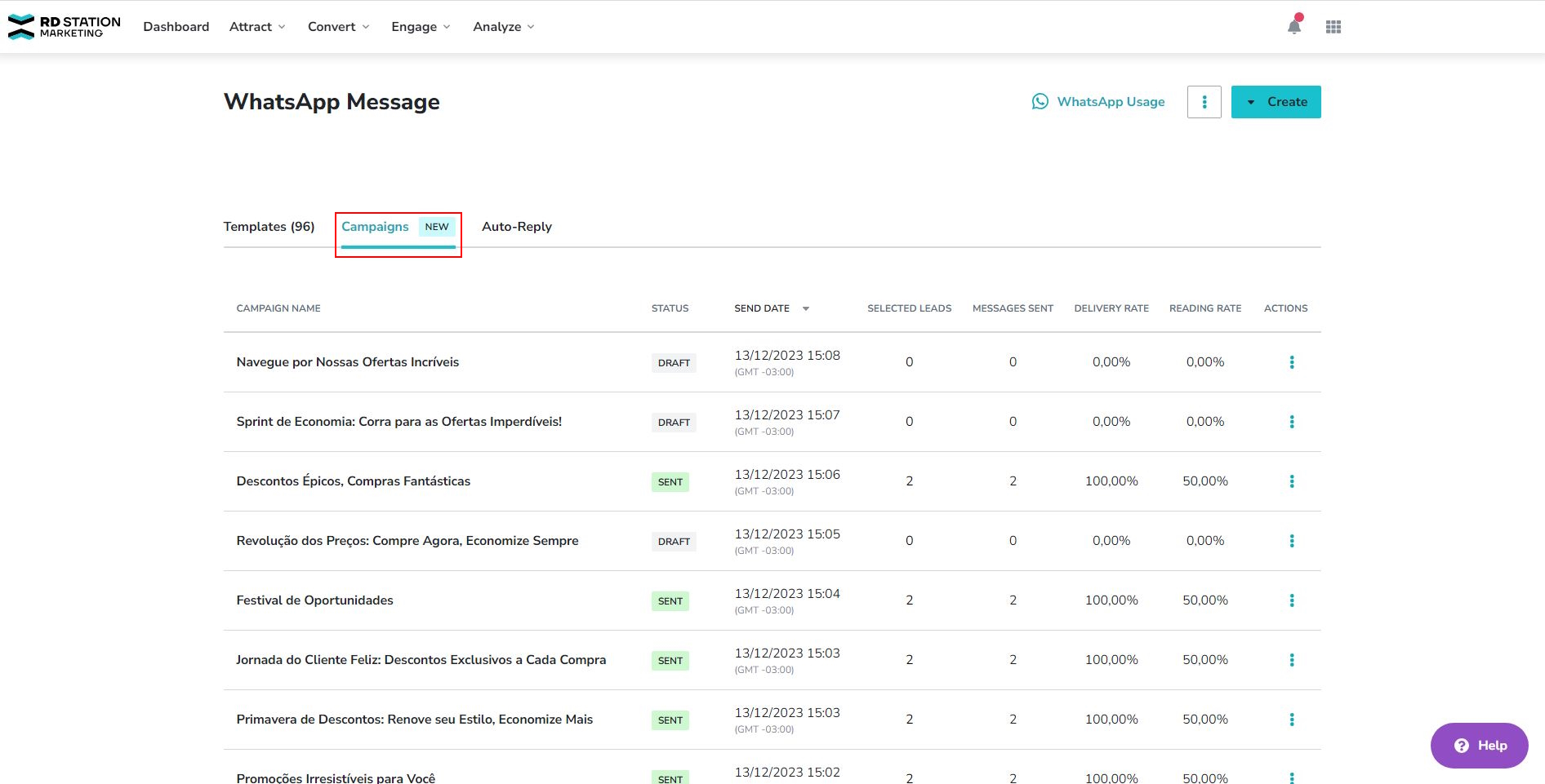 Create a WhatsApp campaign