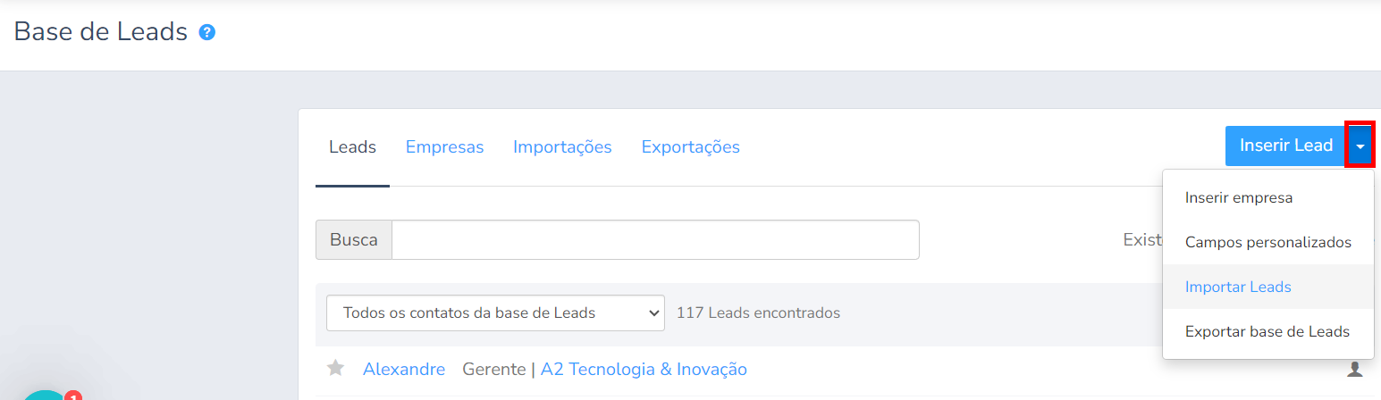 Importação de Leads e Bases Legais