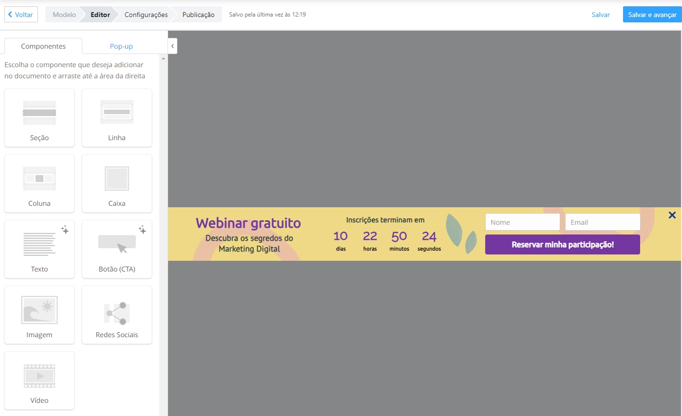 Step by Step to Create a Floating Bar Pop-up in RD Station Marketing
